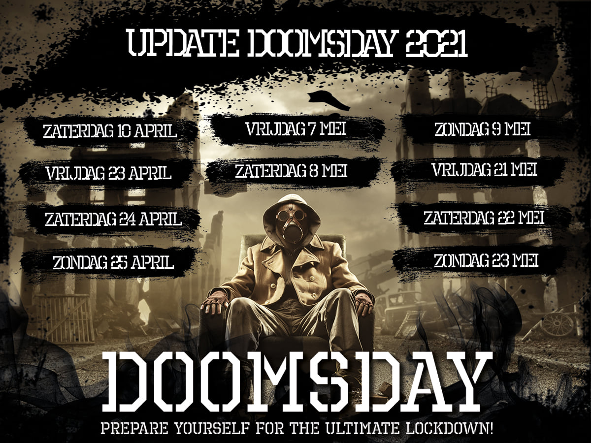 Doomsday 2021 grootste real life event met 25 acteurs • Escape Rooms ...